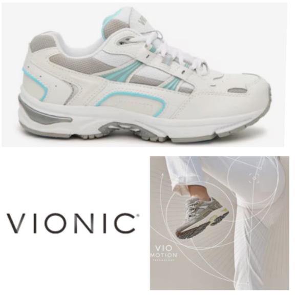 Vionic | Shoes | New Vionic 23walk Walking Shoe In Whitegreylight Blue | Poshmark